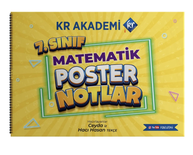7. Sınıf Matematik Poster Notlar Kr Akademi Yayınları - Eğitim Vitrini